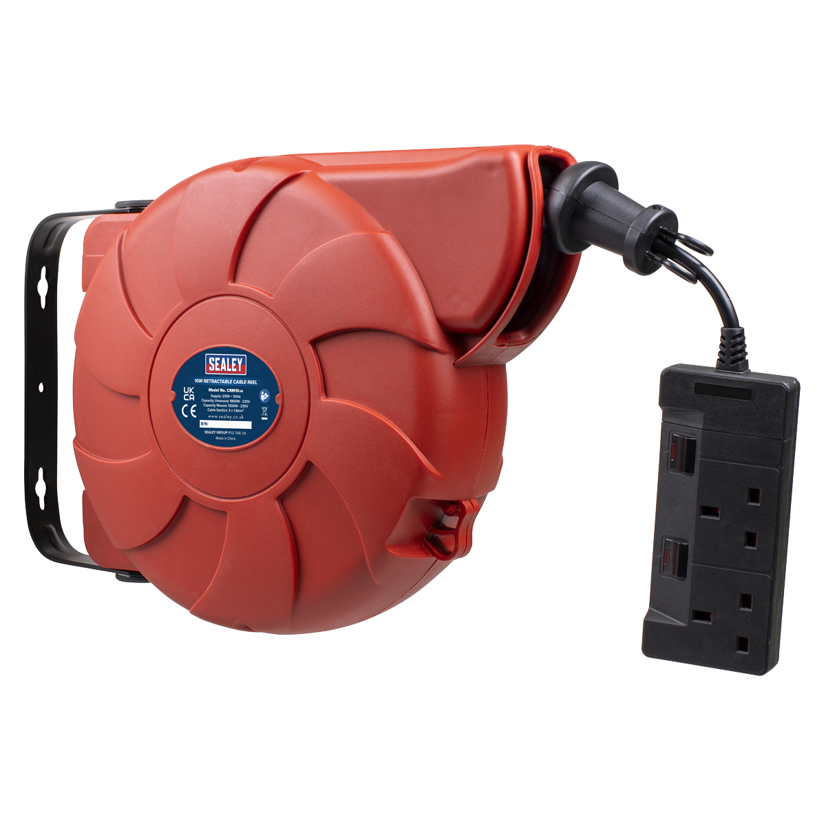 Cable Reel System Retractable 10m 2 x 230V Socket – MCToolsDirect